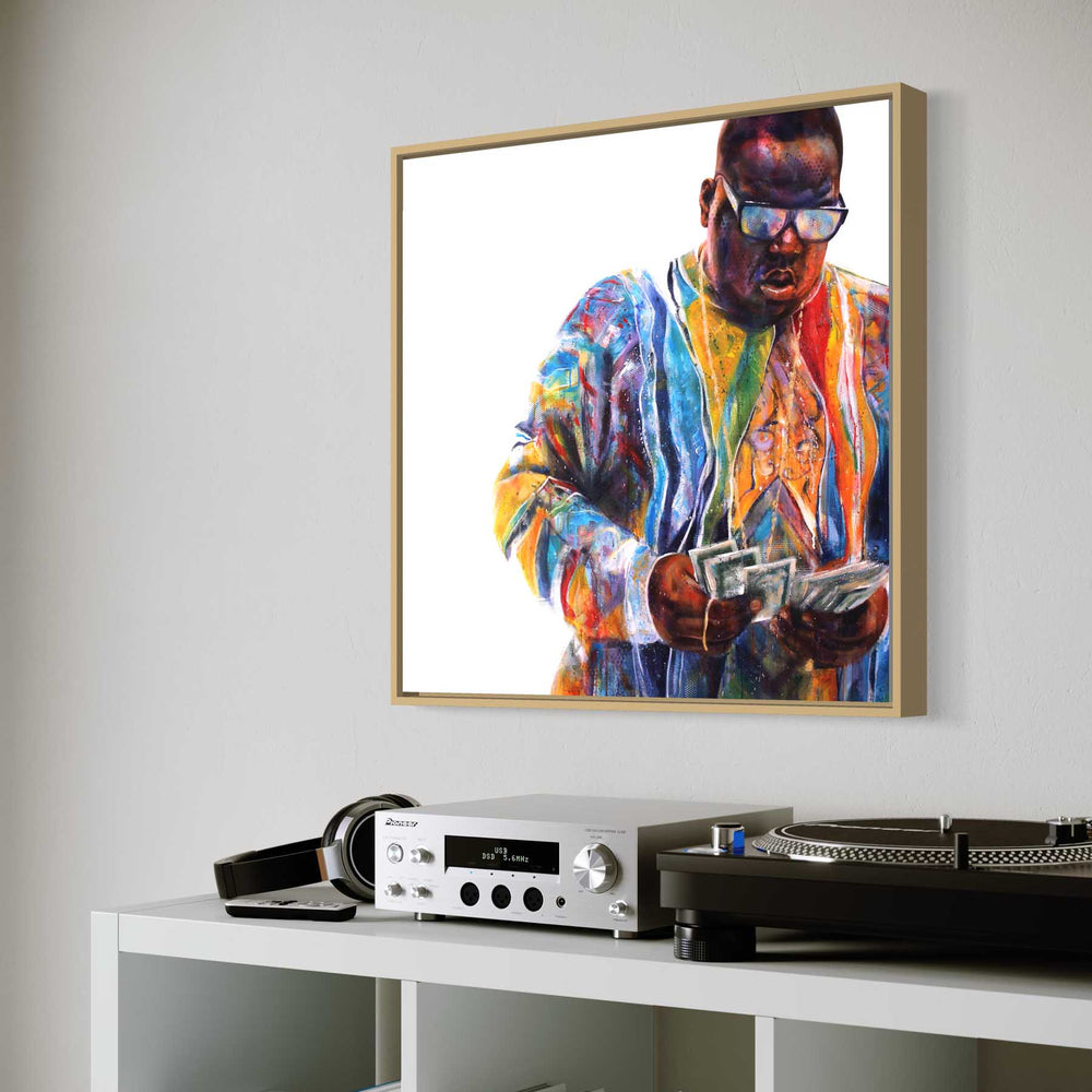 Painting of Notorious B.I.G., aka Biggie Smalls