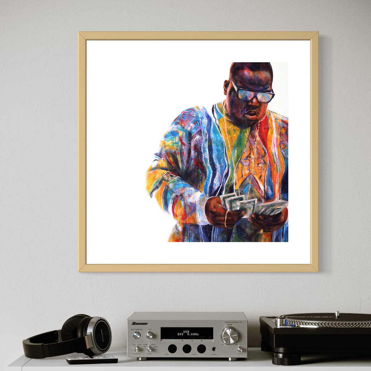 Painting of Notorious B.I.G., aka Biggie Smalls