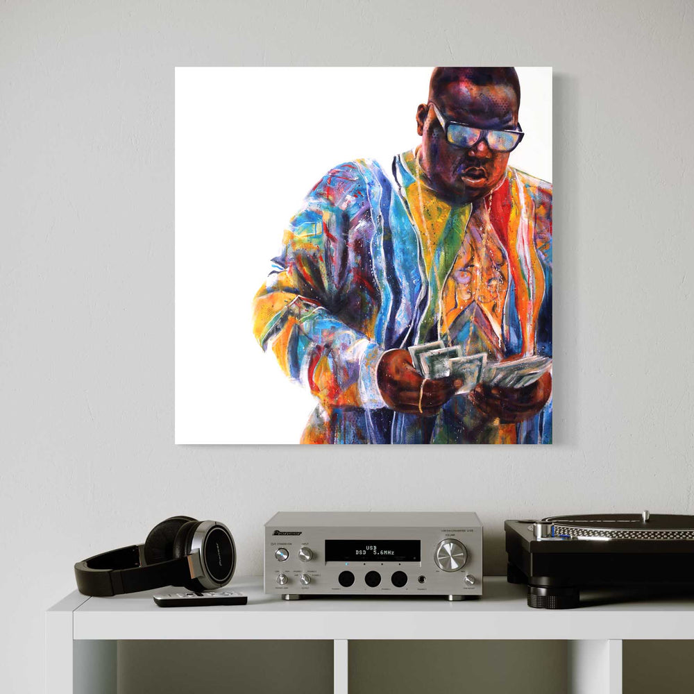 Painting of Notorious B.I.G., aka Biggie Smalls